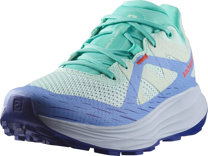Salomon Women’s Ultra Flow Trail Running Shoes - Bay/Hydrangea/Cherry ...
