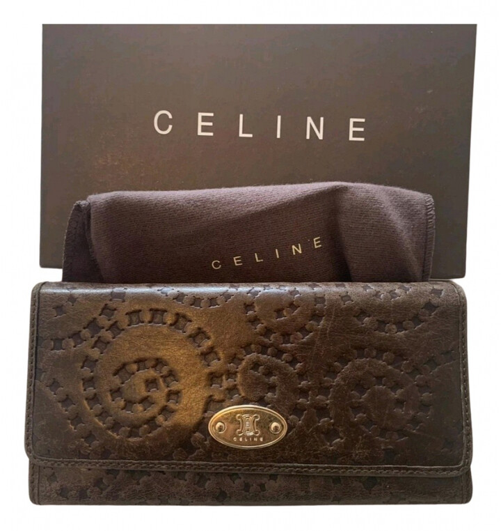 Celine Brown Leather Wallets - ShopStyle