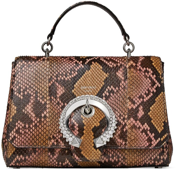 Jimmy Choo Madeline python satchel bag - ShopStyle