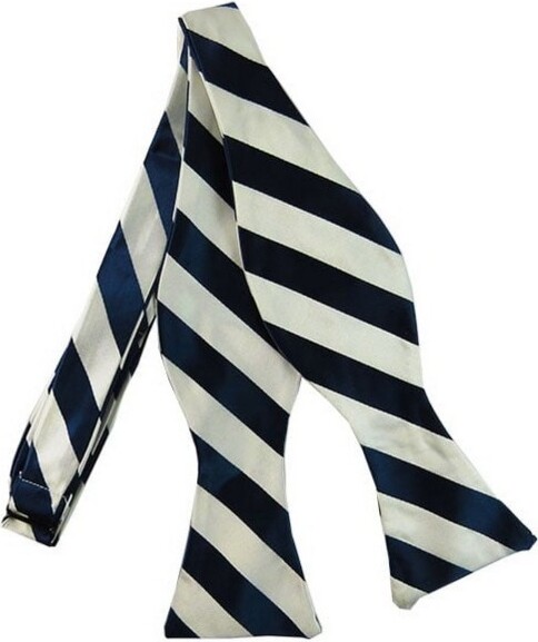 The Dapper Tie Men' Navy Blue And White 2.75" x 4.75" Adjutable 16 ...