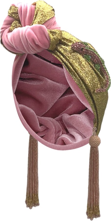 Julia Clancey - Snazzy Fondant Alligator Luxe Turbante - ShopStyle Hats