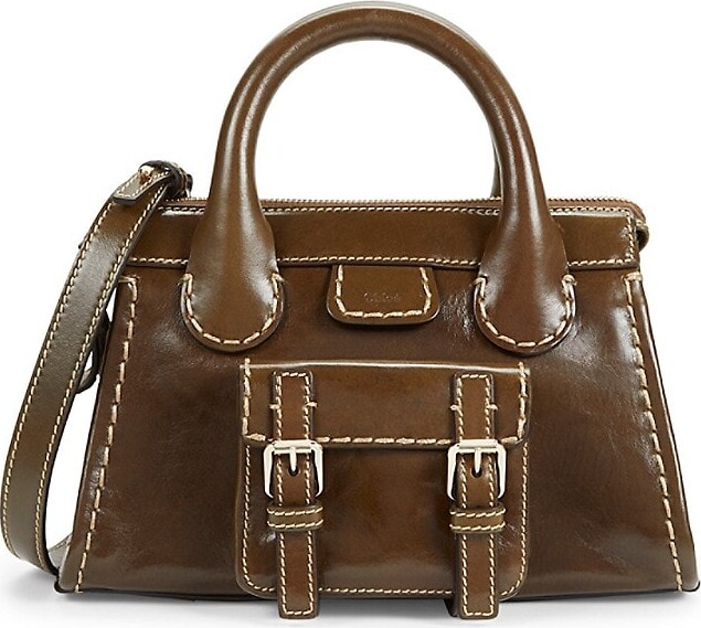 Chloé Edith Leather Double Top Handle Bag - ShopStyle