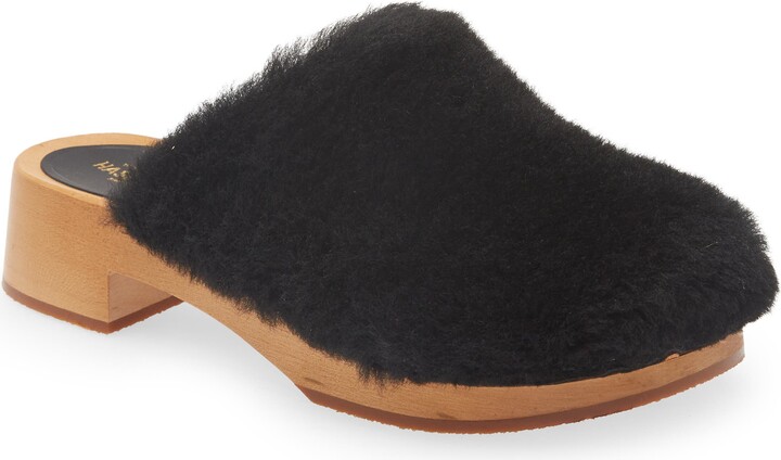 Swedish Hasbeens Fluff Genuine Shearling Clog - ShopStyle
