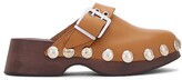 Ganni Retro Leather Clog - ShopStyle