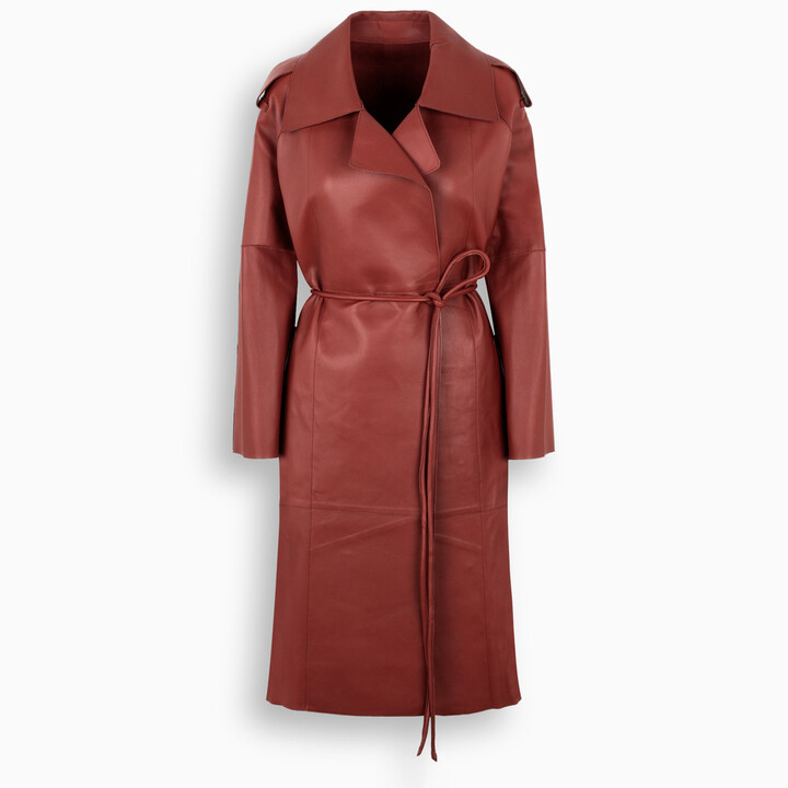Swd By S.W.O.R.D. Intense red trench coat - ShopStyle