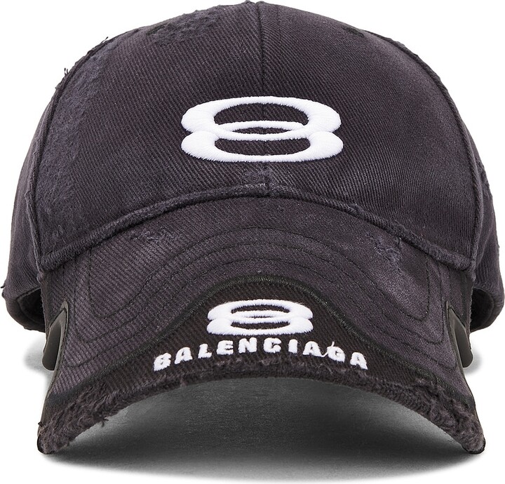 Balenciaga Double Unity Cap in Black - ShopStyle Hats