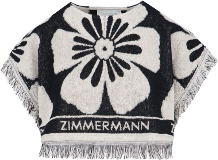Zimmermann Logo Towelling Cropped Top - ShopStyle