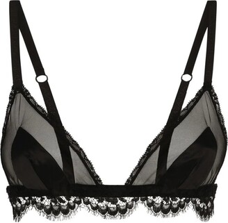 Dolce & Gabbana Lace-Detailed Triangle Cup Bra - ShopStyle