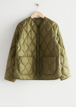 And other stories Oversized Wave Quilted Jacket - ShopStyle