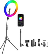 TrueNorth 18" RGB 42W Dimmable Bi-Color LED Ring Light with Stand ...