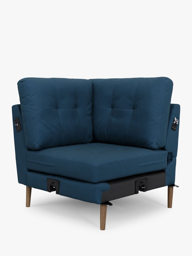 Sofi Modular Sofa Corner Seat Unit, Dark Leg, Navy Velvet - ShopStyle