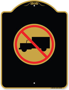 Signmission Designer Series Sign - No Truck Symbol | Green & White 18 ...