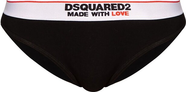 DSQUARED2 Logo Elastic Waistband Briefs - ShopStyle Panties