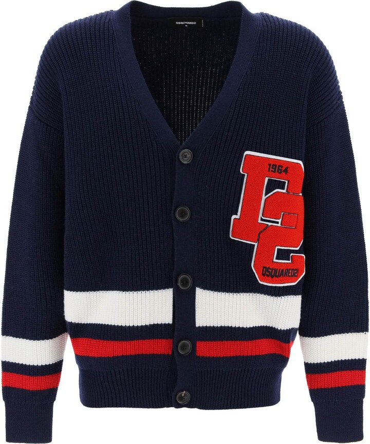 DSQUARED2 Varsity Cardigan With D2 Patch - ShopStyle