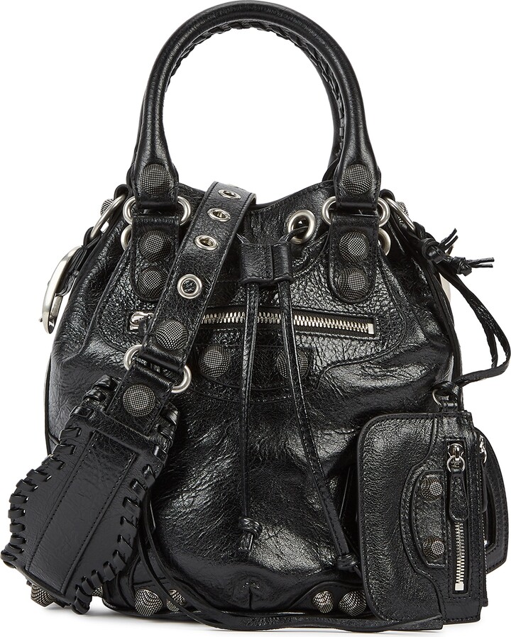 Balenciaga Le Cagole Small Leather Bucket Bag - ShopStyle