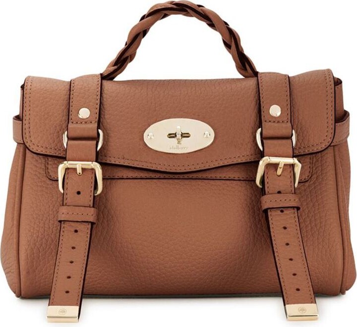 Mulberry Mini Alexa Heavy Crossbody Bag in Brown Leather - ShopStyle