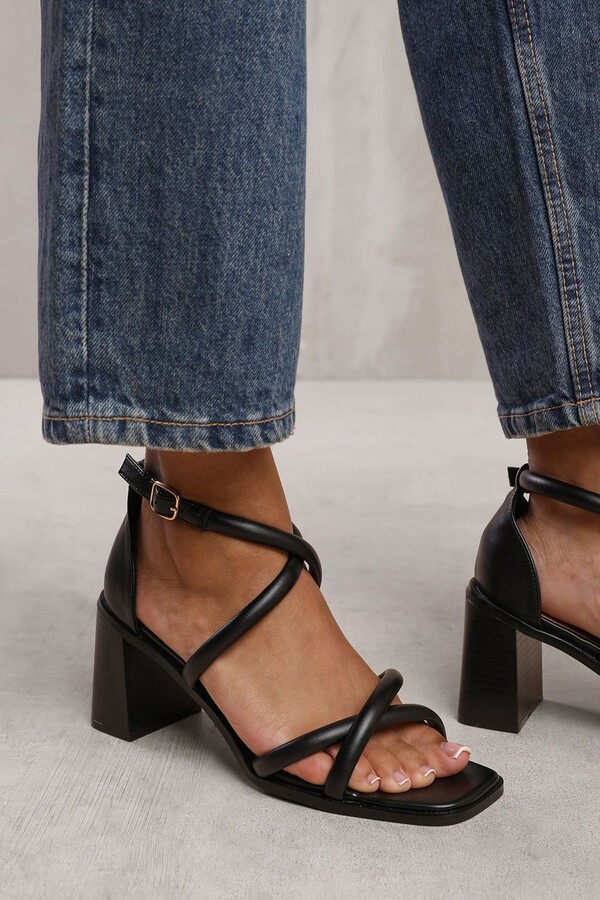 Where's That From 'Rida' Cross Over Multi Strap Heels - Black ...