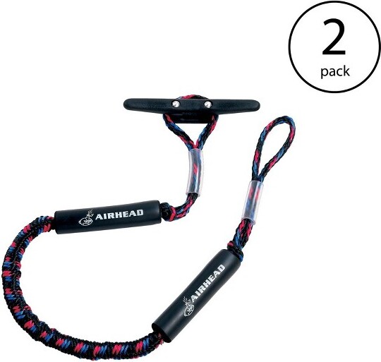 AIRHEAD Bungee Dock Line 5 Feet Boat Cord, Stretches to 7 Feet (2 Pack ...