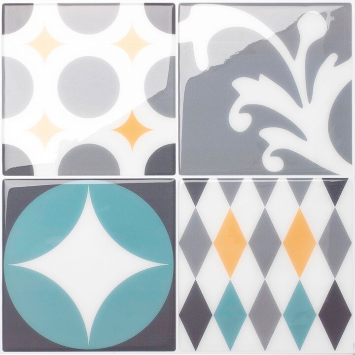 The Smart Tiles Smart Tiles Vintage Cadiz 9 in. X 9 in. Peel and Stick ...