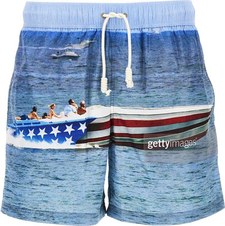 Palm Angels 'Getty Speedyboat' swimming trunks - ShopStyle Swimwear