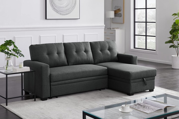 NicBex Sectional Couches for Living Room Modern Upholstered Pull out ...