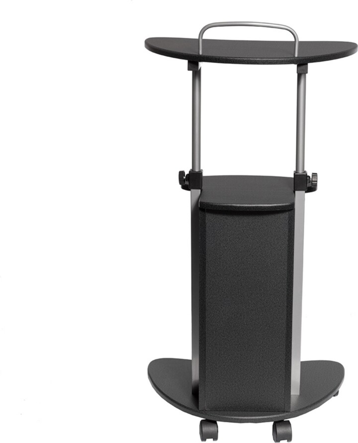 Simplie Fun Sit-to-Stand Rolling Adjustable Height Laptop Cart With ...