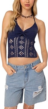 Edikted Jada Open Back Crochet Top - ShopStyle