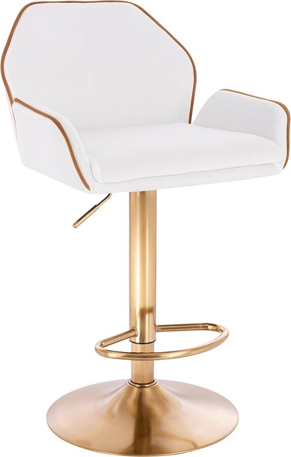 Modernhome Modern Home Luxe Tesla Contemporary Adjustable Barstool/Bar ...