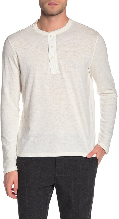 Vince Military Slim Fit Henley - ShopStyle Men's Fashion