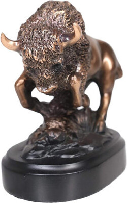 Union Rustic Ebros Native Sacred Lightning Charging Bison Small ...