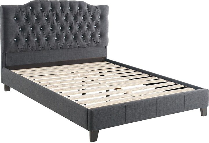 Simplie Fun Modern Gorgeous Polyfiber Tufted Queen Size Bed 1 Piece Bed ...