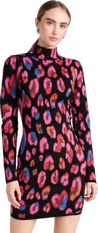 Farm Rio Iridescent Leopards Cut Out Knit Mini Dress - ShopStyle