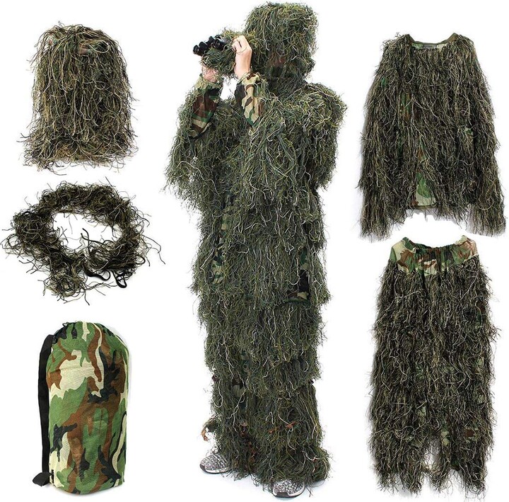 Baijiaye 3D Military Camouflage Forest Hunting Camo Cape Cloak Stealth ...