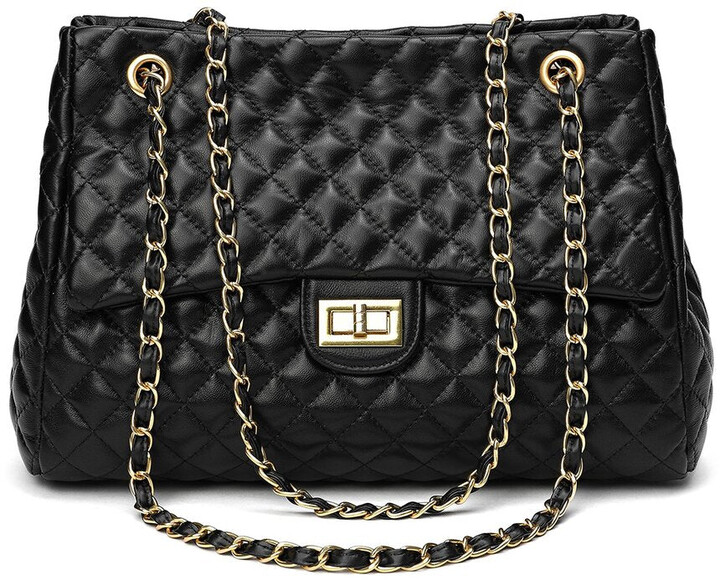 Tiffany & Fred Full-Grain Quilted Leather Tote - ShopStyle