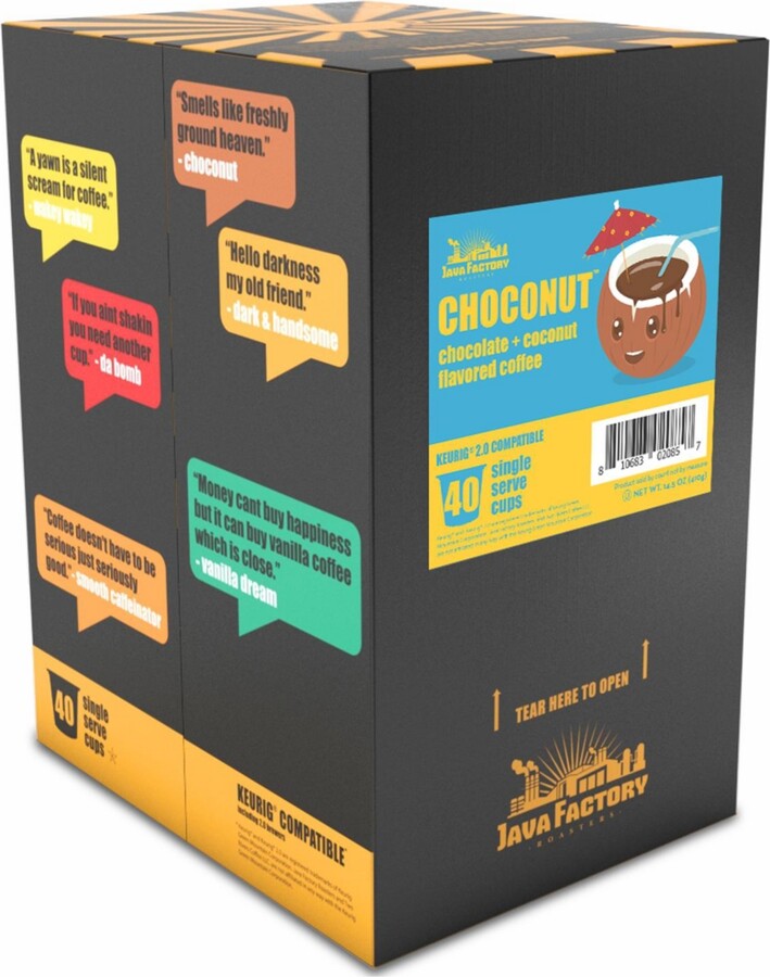 Java Factory Flavored Coffee Pods, Keurig 2.0,Choconut -Chocolate ...