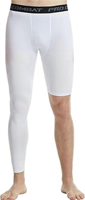 crazynekos Men's Basketball Single Leg Tight Sports Pants 1/2 One Leg ...