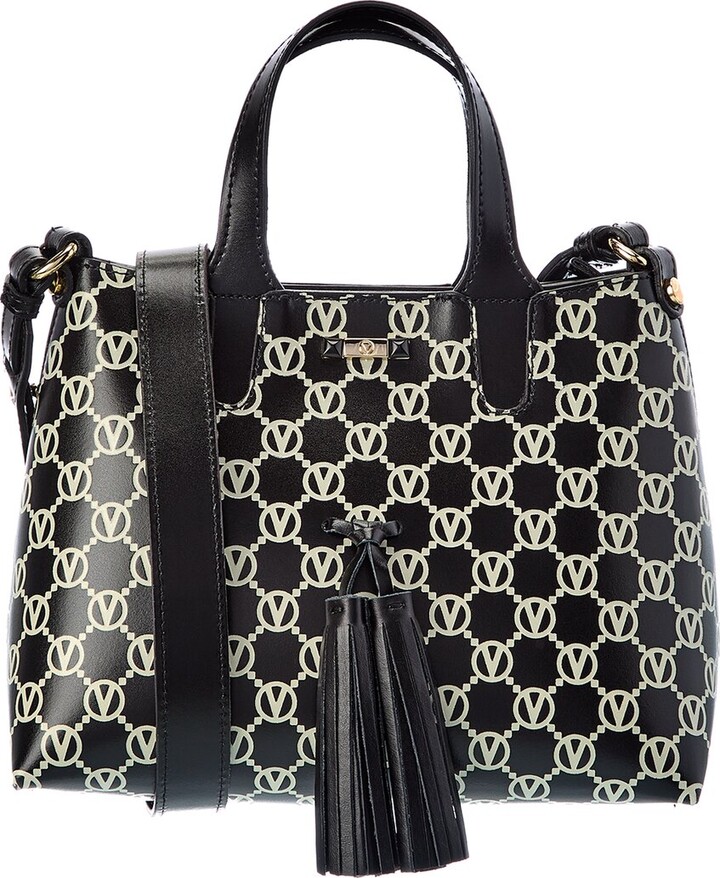 Valentino By Mario Valentino Rosette Monogram Leather Tote - ShopStyle