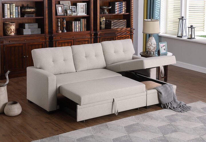 NicBex Sectional Couches for Living Room Modern Upholstered Pull Out ...