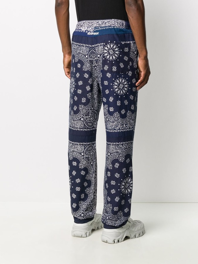 Readymade Paisley-Print Smiley Face Trousers - ShopStyle Pants