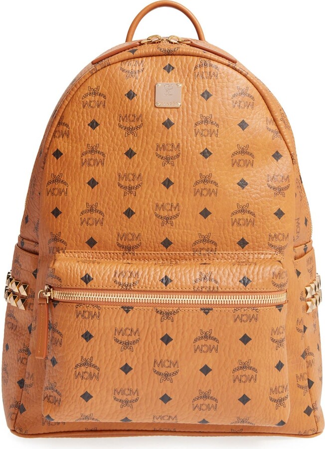 MCM Medium Stark Visetos Studded Backpack - ShopStyle