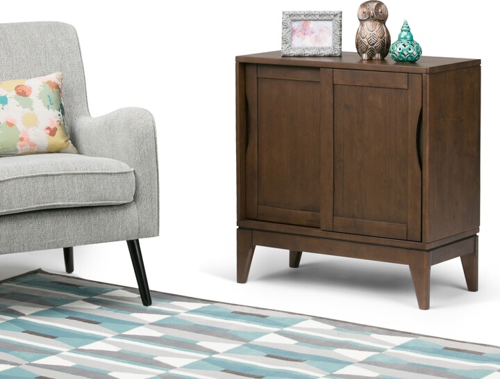 WYNDENHALL Pearson SOLID HARDWOOD 30 inch Wide Mid Century Modern Low ...