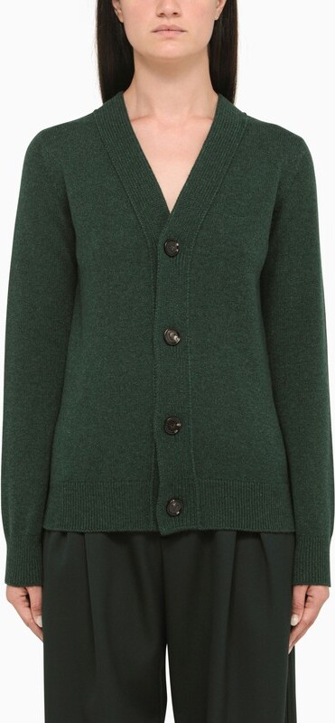 Bottega Veneta Dark green cashmere cardigan - ShopStyle