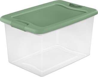 Sterilite 64 Quart Latching Hinged See-Through Plastic Stacking Storage ...