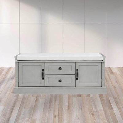 Mr Hua Corridor Storage Bench with Seat Cushion, Locker Room Bench ...