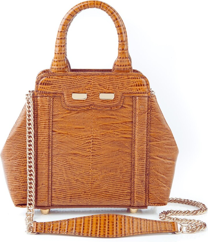Bene Women's Brown Mini Nott Bag In Caramel Lizard - ShopStyle