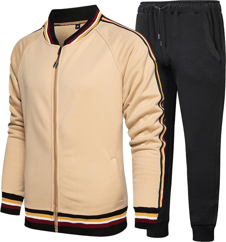 Generic Men Suits Cozy Tracksuit for Men Durable Mens Tracksuit Tops ...