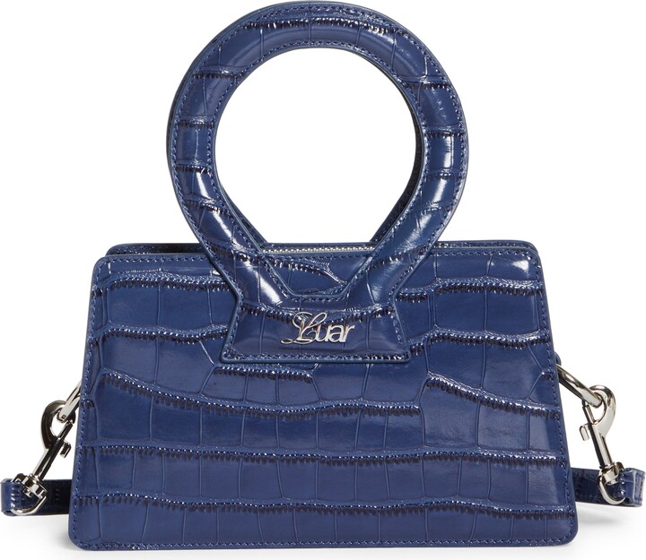Luar Ana Mini Croc Embossed Leather Top Handle Bag - ShopStyle