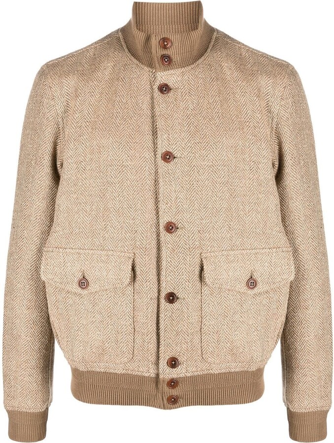 Polo Ralph Lauren Zig-Zag High-Neck Bomber Jacket - ShopStyle