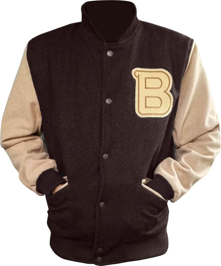 Trending Jackets Mens Hotline Varsity Letterman Brown Wool Flight ...