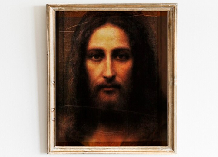 Etsy Real Face Of Jesus Christ Art, Portrait, Holy Face Picture ...